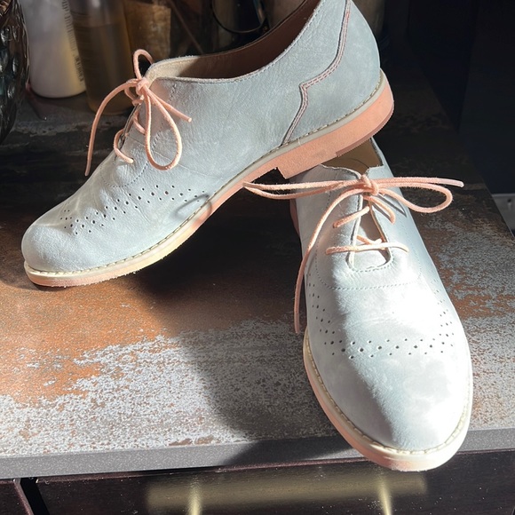 Shoes | Wolverine 1883 Josette Oxford Pale Blue Nubuck Leather Lace Up ...